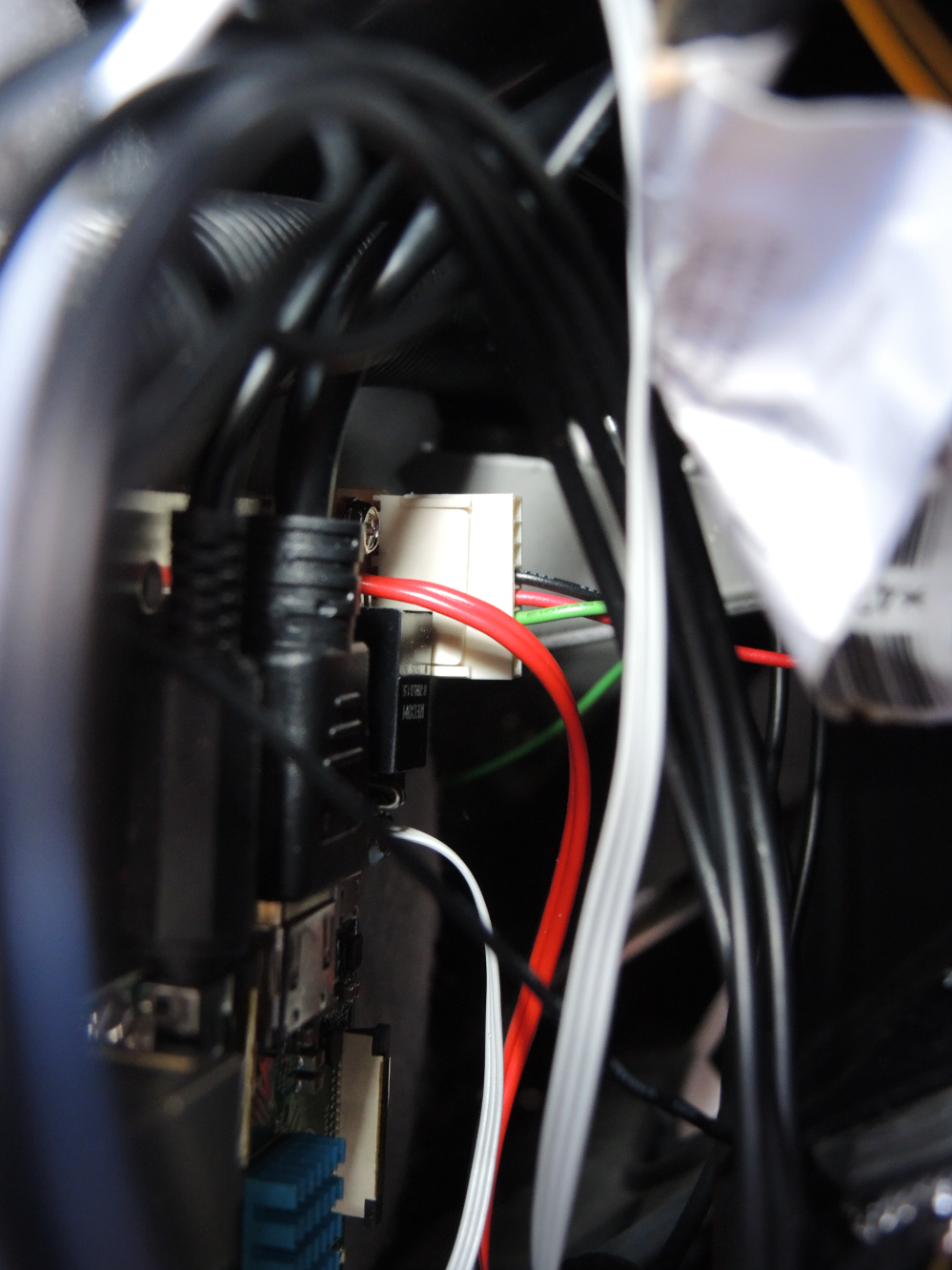 This plug attaches the power supply and the signals from the car to the ...